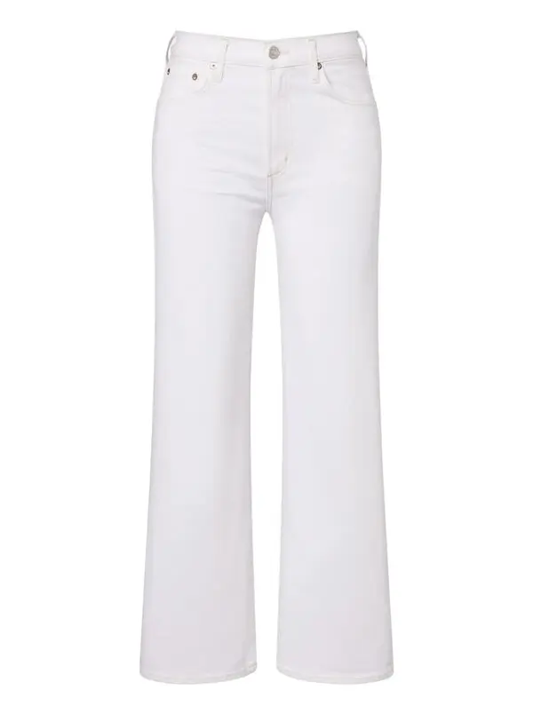 AGOLDE Harper Crop Wide-leg Jeans - White