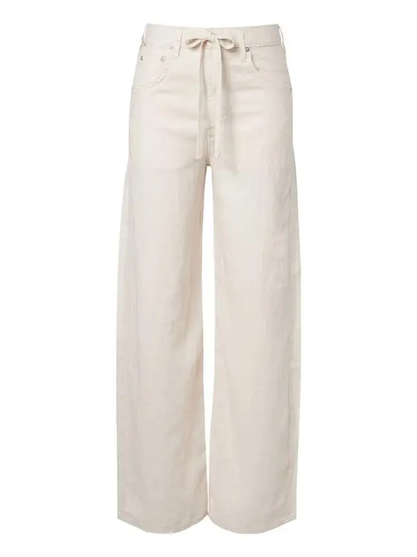 Citizens Of Humanity Brynn Linen Wide-leg Pants - Beige