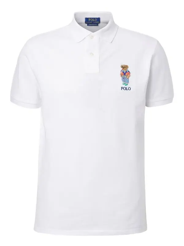 Polo Ralph Lauren Polo Bear Cotton Piqué Polo Shirt - White