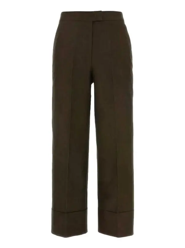 PT TORINO Pressed-crease Wide-leg Trousers - Brown