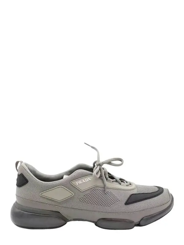Prada Cloudbust Mesh And Leather Sneakers - Grey