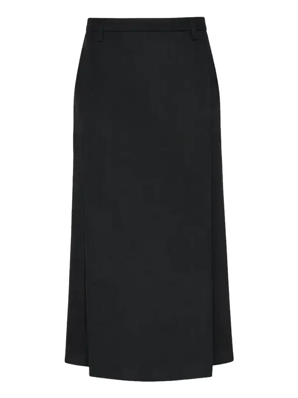 THE ROW High-waisted Midi Skirt - Black