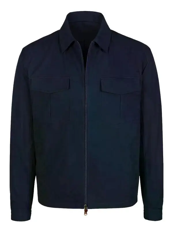 Kiton Zip-up Jacket - Blue