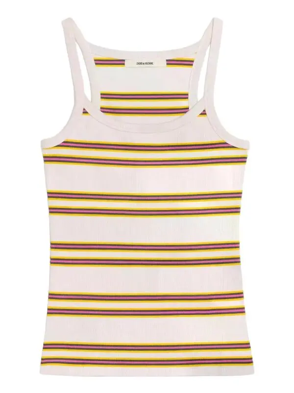 Zadig&Voltaire Striped Ribbed Tank Top - Neutrals