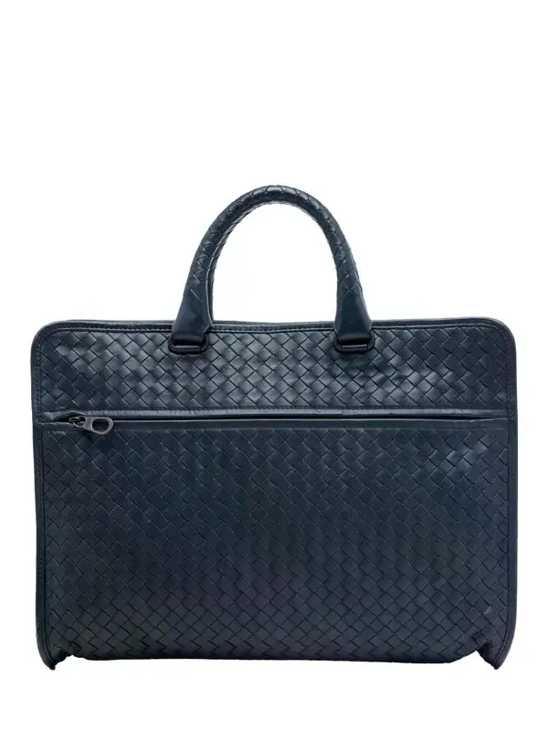 Bottega Veneta Nappa Intrecciato Business Bag - Blue