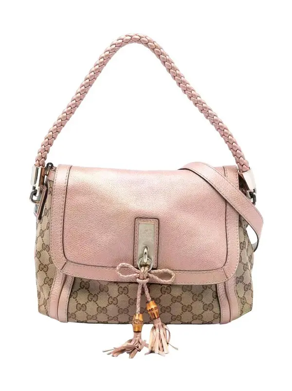 Gucci Gg Canvas Bella Flap Satchel 282301 001998 - Pink