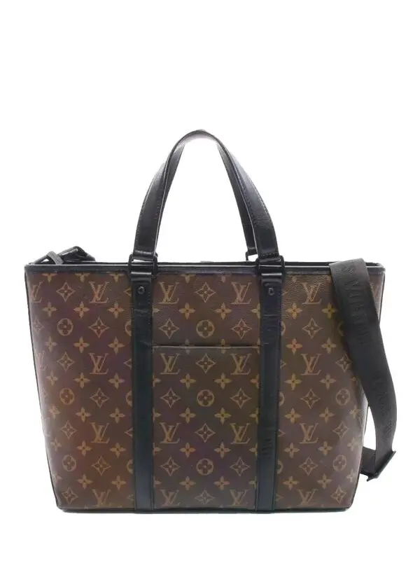 LOUIS VUITTON Monogram Macassar Weekend Tote Pm Satchel - Brown