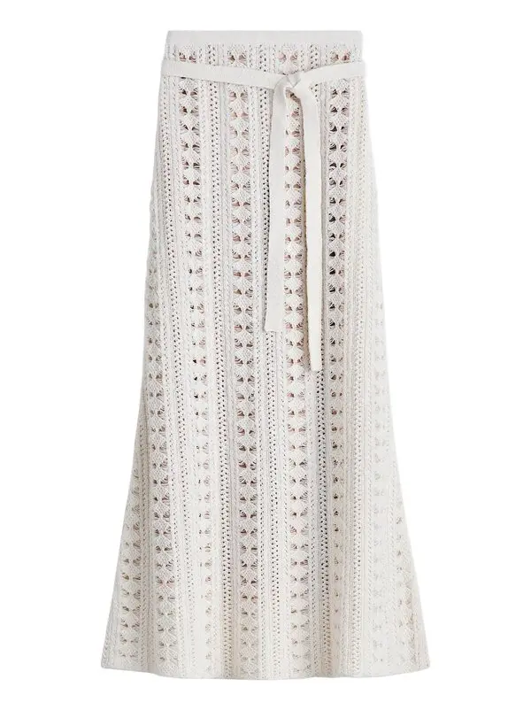 Scanlan Theodore Lace Knit Skirt - Parchment