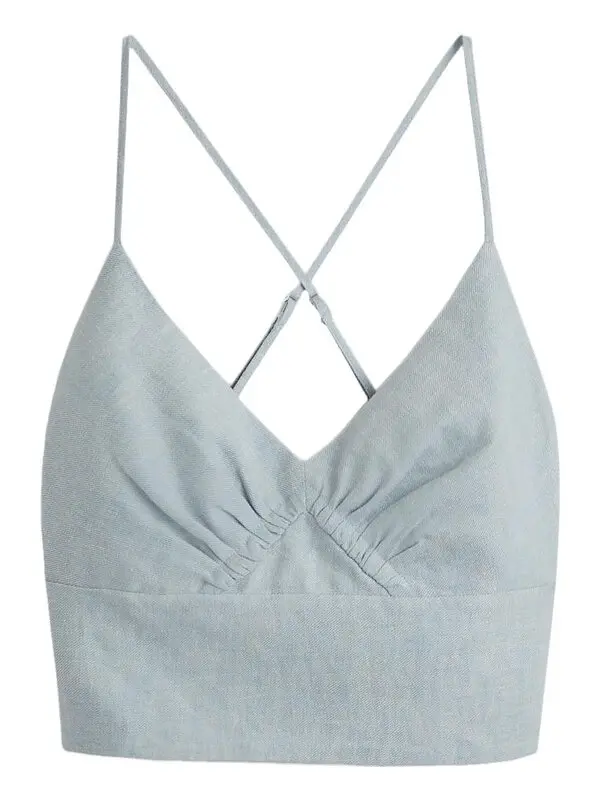 Scanlan Theodore Linen Camisole - Pale.blue