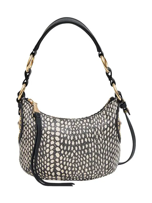 AIMEE Roma Mini Crossbody - Black And White Lizard