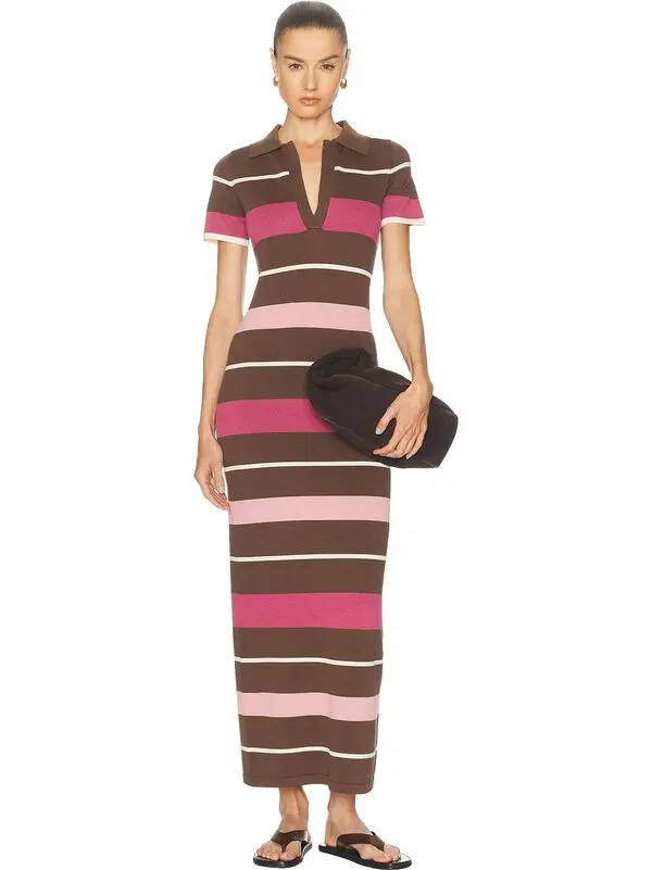 SEROYA San Knit Maxi Dress - Sable Stripe