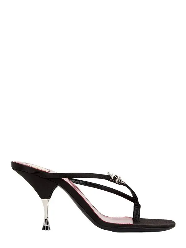Saint Laurent Jerry Entredoigt Mule Sandal - Nero