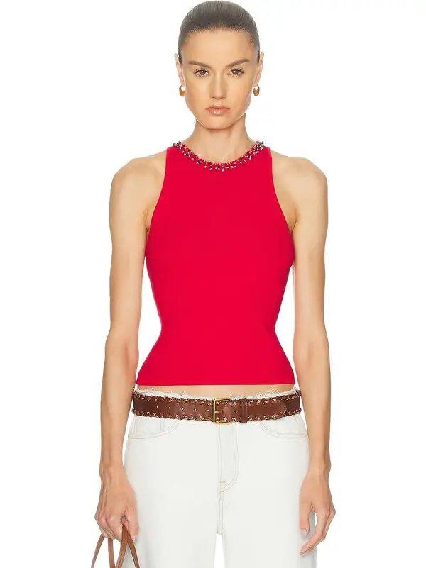 Staud Reina Top - Red Rose