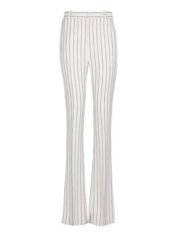 Balmain Straight-leg Pinstripe Trousers - White