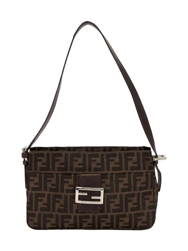 Fendi Zucca Baguette Shoulder Bag - Brown