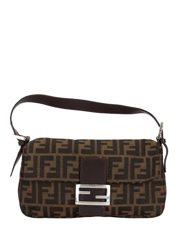Fendi Zucca Baguette Shoulder Bag - Tobacco Brown