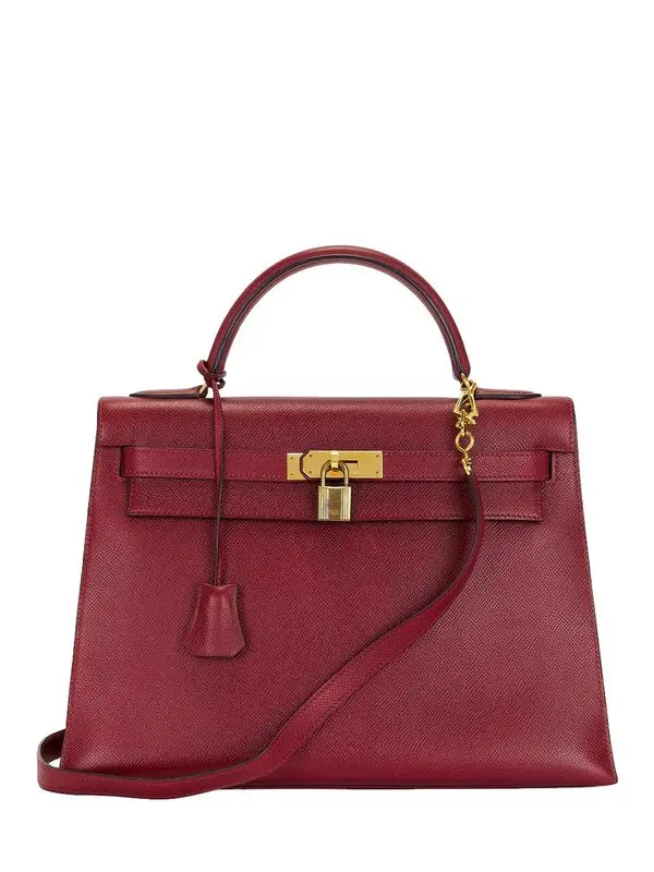 FWRD RENEW Courchevel Kelly 28 Handbag - Bordeaux