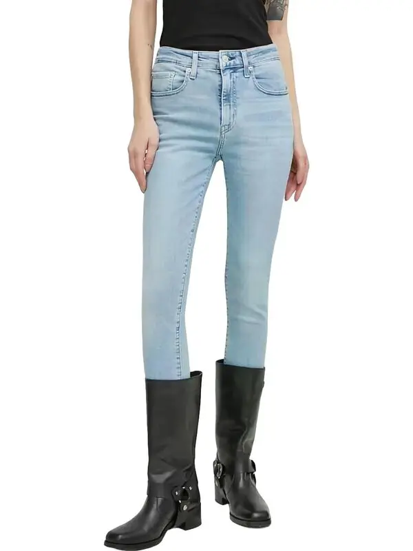 LEVI'S 721 Skinny Jeans With Raw Cut Hem - Blue