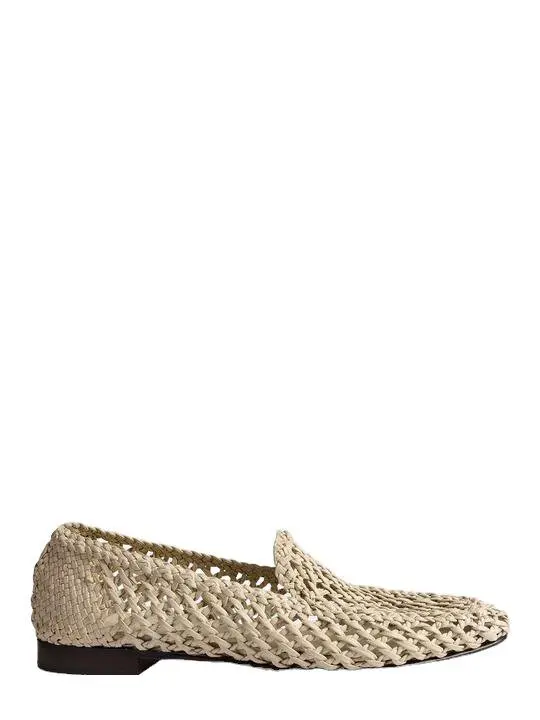 Le Monde Beryl Soft Knotted Leather Loafers - Natural