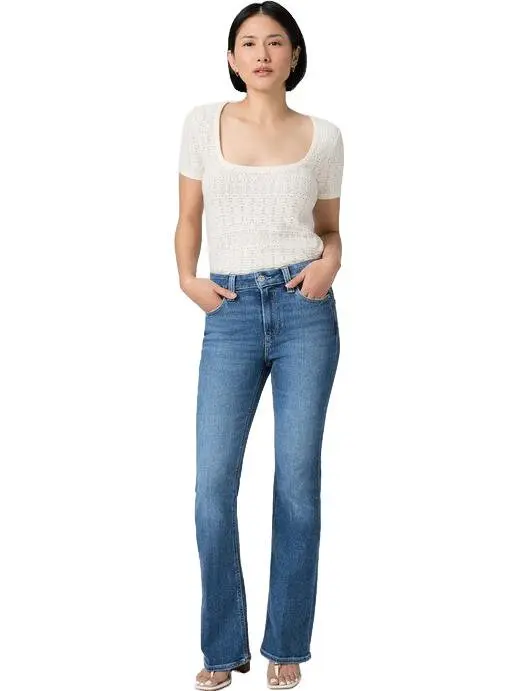 Paige High-rise Laurel Canyon Petite Bootcut Jean - Denim