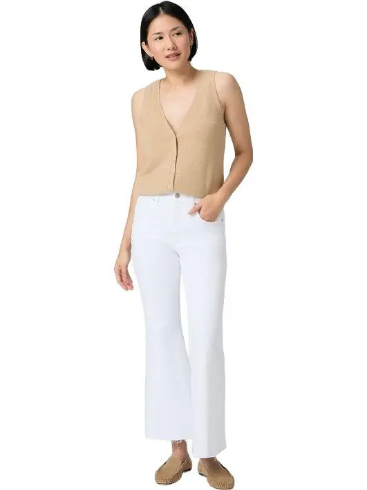 Paige Marlow Skimmer Petite Flare Jean - White