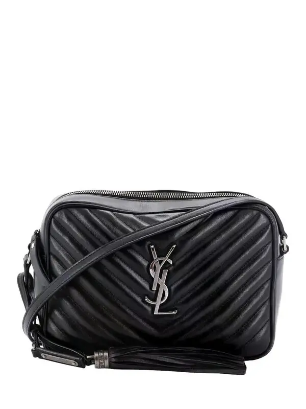 Saint Laurent Lou Camera Bag Matelasse Chevron Leather - Black