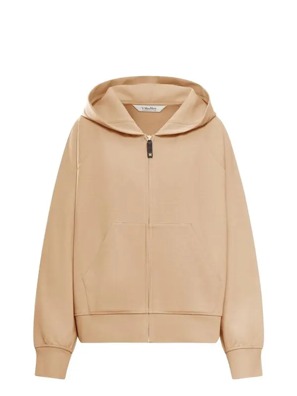 Max Mara Cotton Zipped Hoodie - Brown