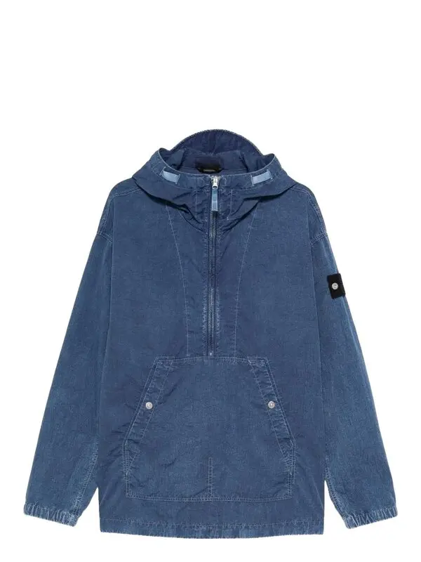 Stone Island Denim Effect Blouson Jacket - Blue