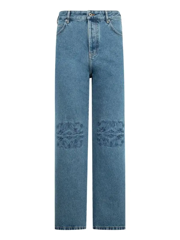 Loewe Anagram Baggy Jeans - Blue