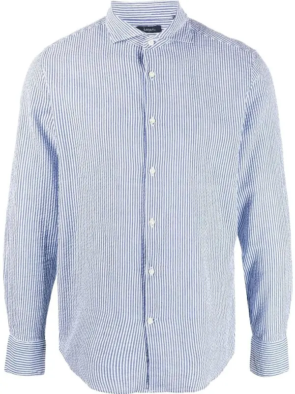 DEPERLU Striped Shirt - Blue