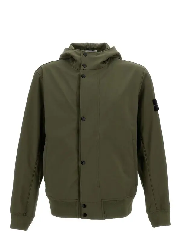 Stone Island Hooded Blouson Jacket - Green