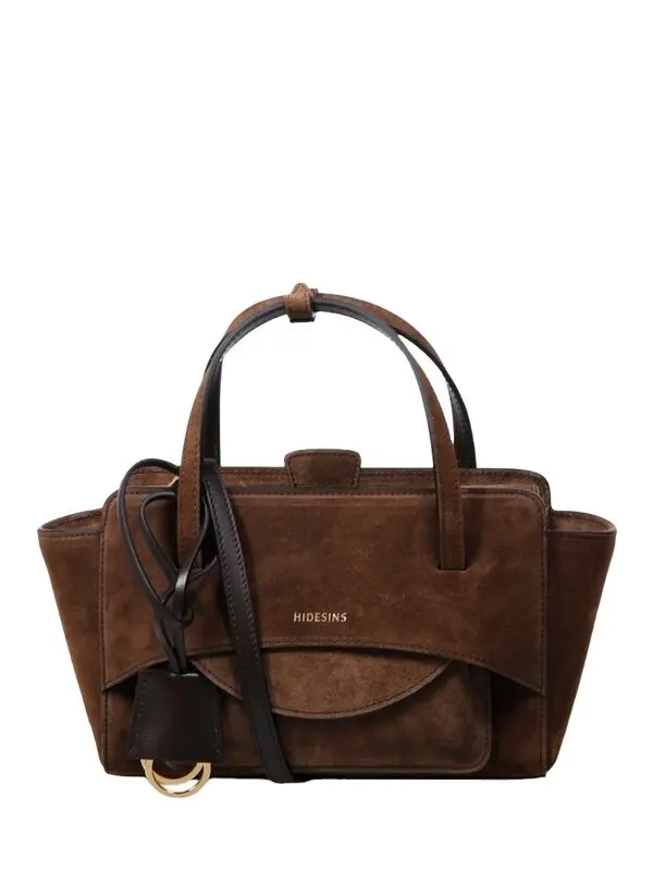 HIDESINS Small Leather Flap Tote - Brown