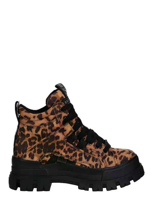 BUFFALO Aspha Nc Mid Leopard-print Boots - Brown