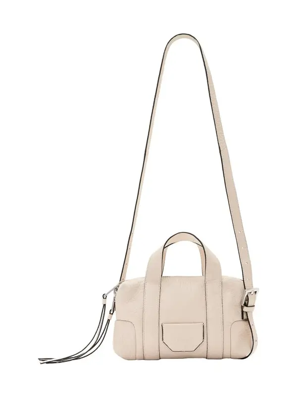 ALLSAINTS Ares Compact Leather Crossbody Bag - Sahara White