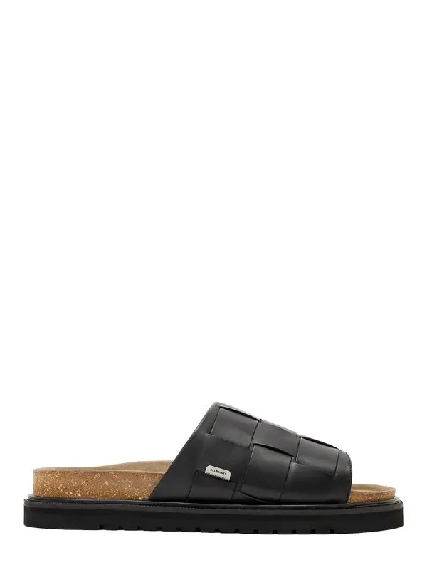 ALLSAINTS Randal Woven Leather Sandals - Black