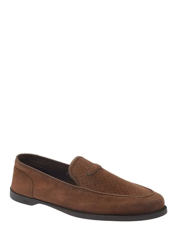 John Lobb Pace Oval Loafer - 2y-dark Brown