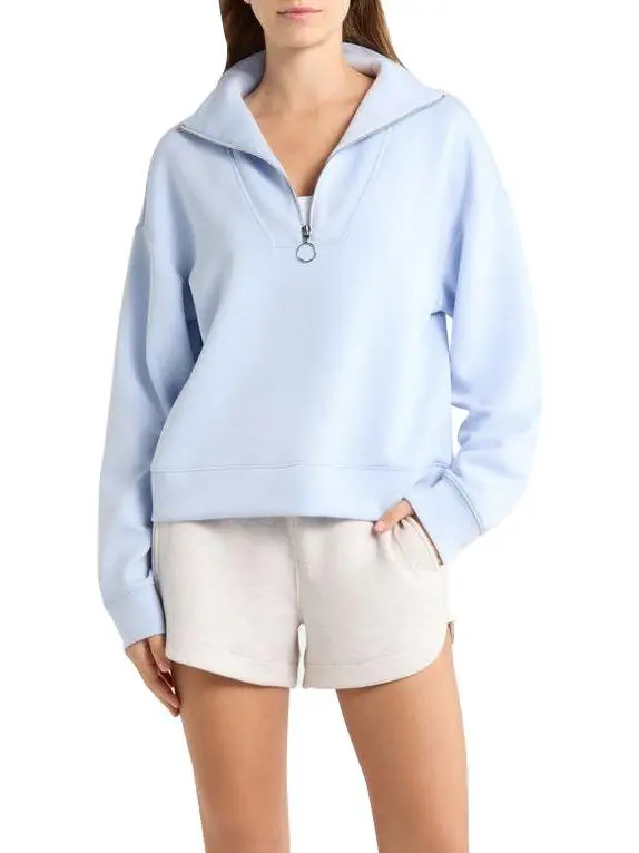 MPG Quarter Zip Pullover - Blue Mist