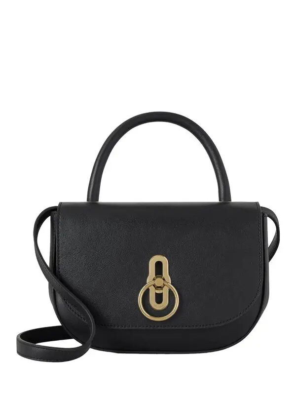 Mulberry Small Amberley Leather Top Handle Bag - Black