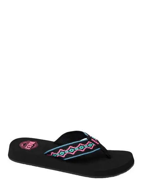 Reef Sandy Flip Flop - Black Neon
