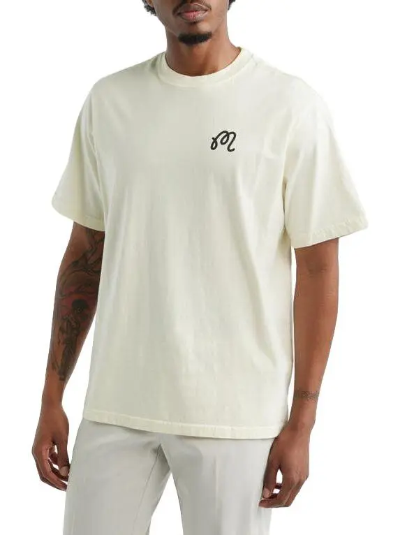 MALBON Bermuda Origin Graphic T-shirt - Cream