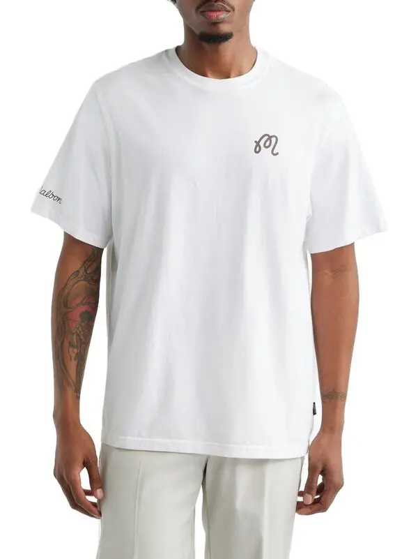MALBON Bermuda Championship Cotton Graphic T-shirt - White