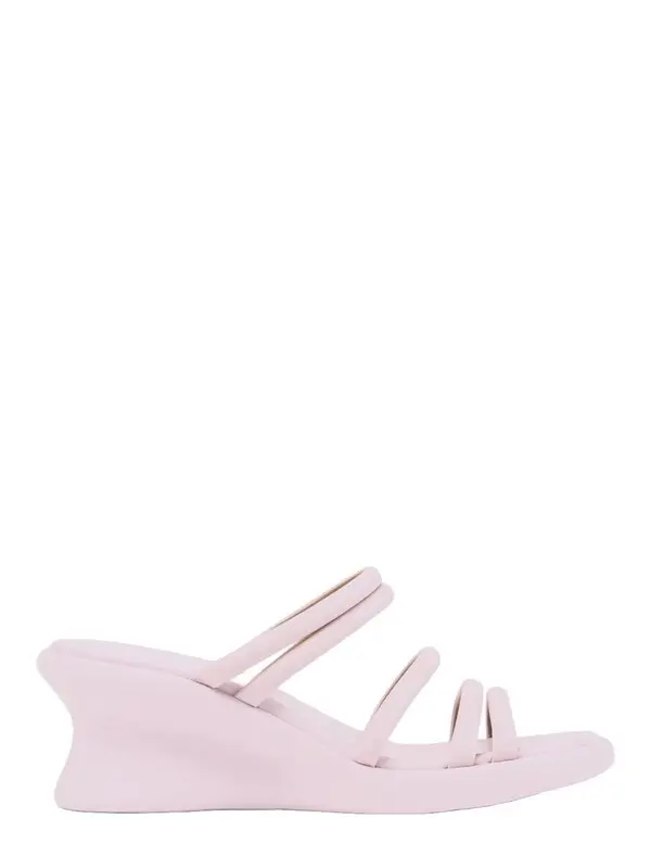 Camper Louise Leather Wedge Sandals - Pink