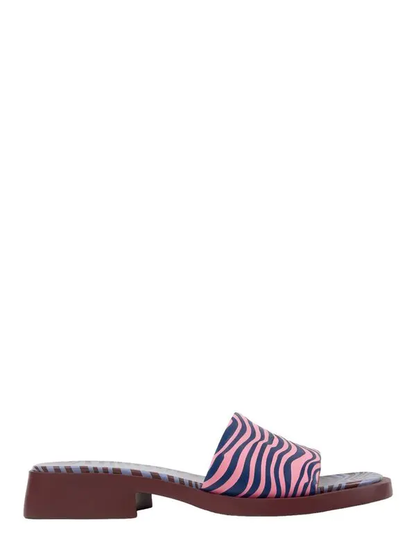 Camper Dana Animal Print Leather Slide Sandals - Multicolor