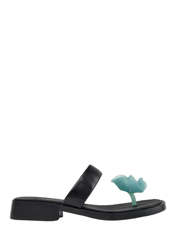 Camper Dana Leather And Silicone Sandals - Black