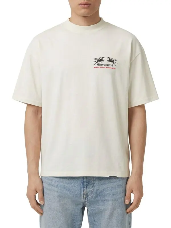 REPRESENT Printed Cotton T-shirt - White