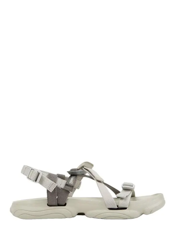 Camper Karst Recycled Fabric Heeled Sandals - Grey