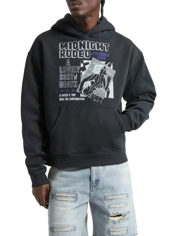 MIDNIGHT RODEO American Exxtasy Graphic Hoodie - Black