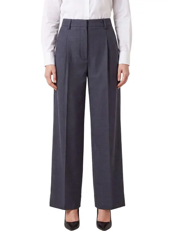 Filippa K Greyblue Wool Blend Tailored Trousers - Grey