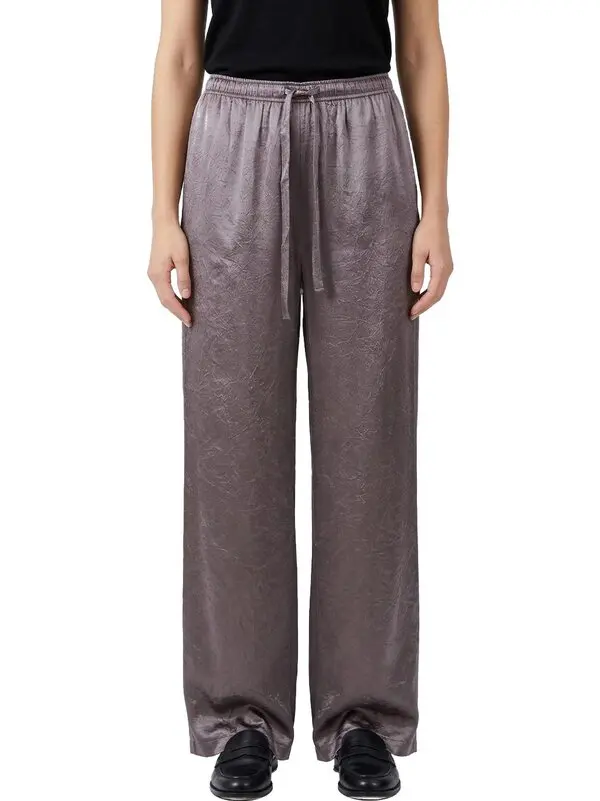 Filippa K Satin Drawstring Palazzo Trousers - Brown