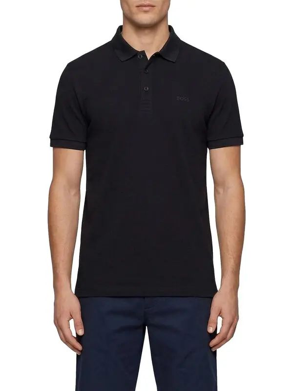 BOSS Basic Cotton Polo Shirt - Blue 1